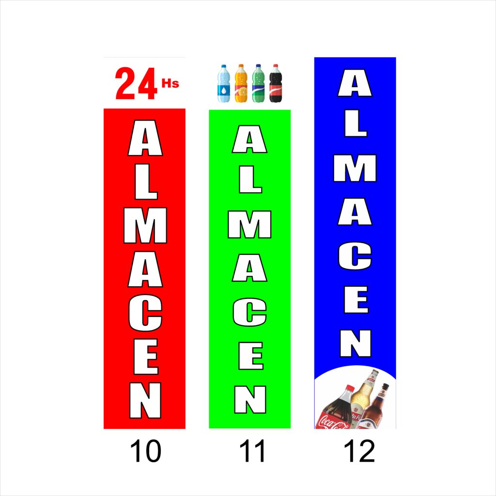 Cartel Triangular 1 metro diseños varios – Dual Equipamientos